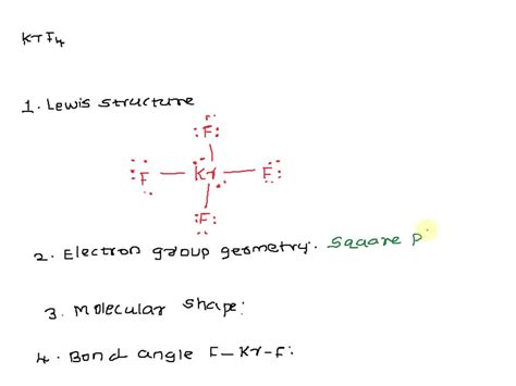 Solved Draw The Lewis Structure Of Krf4 Then Answer The Following
