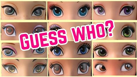 Guess Who Name Disney Princess By Her Eyes Elsa Anna Rapunzel Ariel