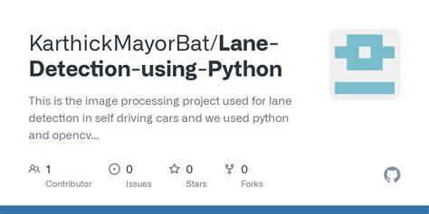 Github Karthickmayorbat Lane Detection Using Python This Is The Image Processing Project Used