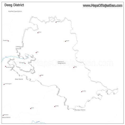 Deeg District Rivers Map Mapsofrajasthan