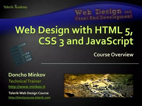 ppt web design with html 5 css 3 and javascript powerpoint