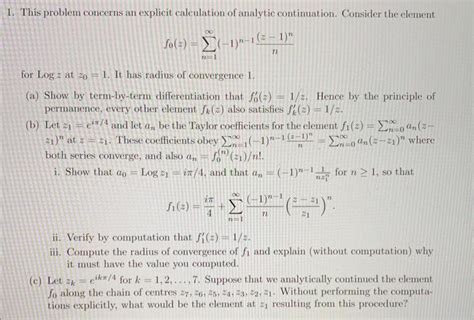 Solved This Problem Concerns An Explicit Calculation Of