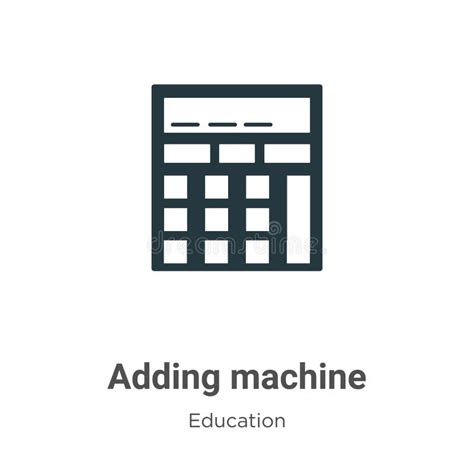 adding machine vector icon on white background flat vector adding