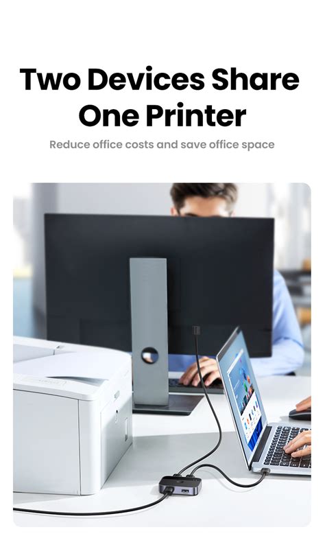 Ugreen 5gbps 2 In 2 Out Usb Kvm Switch For Pc Keyboard Mouse Printer Switch Devices Worry Free