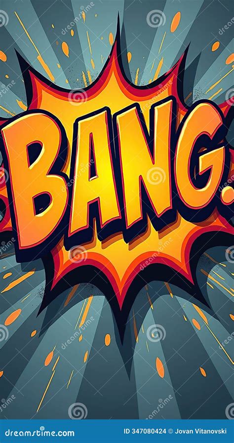 Comic Style Pop Art With Bold 3d Text Bang Explosion Stock Illustration