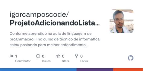 GitHub Igorcamposcode ProjetoAdicionandoListaCompras Conforme Aprendido Na Aula De Linguagem