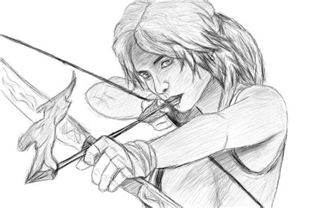 Lara Croft Realistic Drawing Drawing Skill