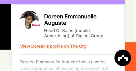 Doreen Emmanuelle Auguste Head Of Sales Mobile Advertising At Digicel Group The Org