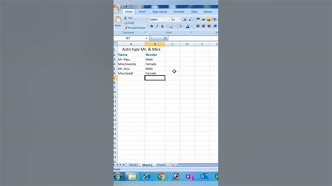 Add Mr And Ms Before Name In Ms Excel Shortvideo Shorts Trending Viral Excel Youtube