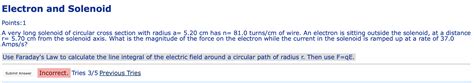 Solved Electron And Solenoid Points 1 A Very Long Solenoid