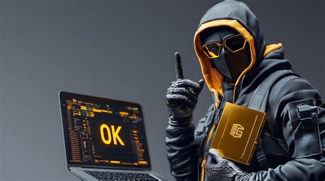 Anonymous Hacker In Hoodie Mask Infiltrating Computer System On Laptop Screen In Dark Cybercrime