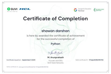 Python Guvi Hcl Coding Learning Tech Shawan Darshan