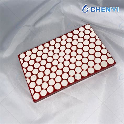 Alumina Ceramic Polyurethane Steel Composite Plate Panel With M16 Bolts