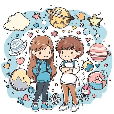 Una Pareja Joven Vector Premium Generado Con Ia