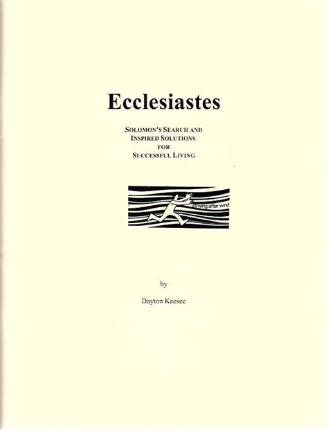 Ecclesiastes Study Guide Keesee Sunset Bookstore
