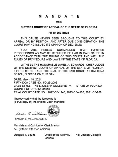 Appeal Order Denying Motion To Withdraw Plea 5d23 2005 Pdf Contempt Of Court Gideon V