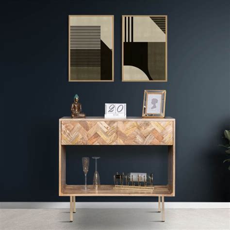 Block Light Mango Console Table