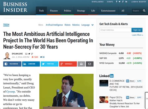 30年近く秘密裏に進められていた人間と同等の推論が可能な人工知能開発プロジェクト「cyc」 Gigazine