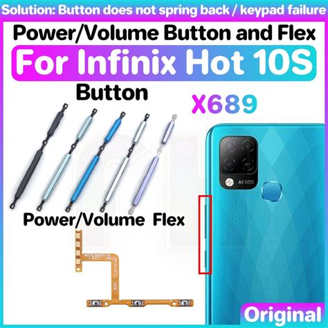 Power Volume Button Flex For Infinix Hot S X Switch Power On Off Key Mute Volume Control
