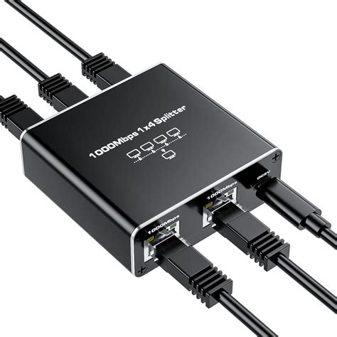 ethernet splitter 1 to 4 high speed 1000mbps bolaazul