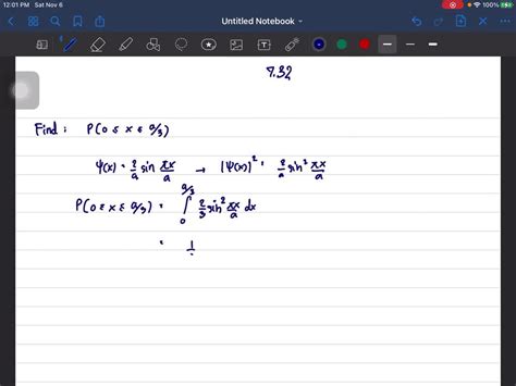 SOLVED If a particle has wave function ψ x the probability of finding the particle between any