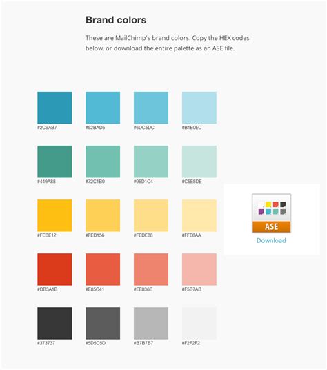 Mailchimp Colour Palette Business Rebrand Timing And Prices