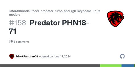 Predator Phn18 71 · Issue 158 · Jafarakhondaliacer Predator Turbo And Rgb Keyboard Linux