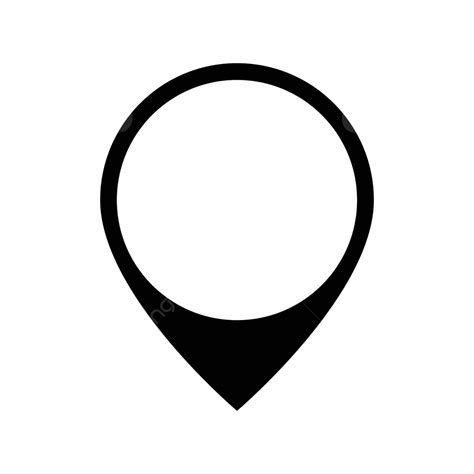 Simple Black Location Pin And Map Label Icon Vector Pictogram Mark Flat Png And Vector With
