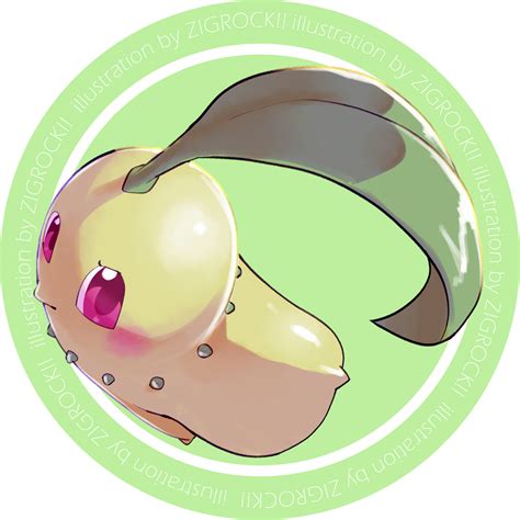 Zigrock Chikorita Nintendo Pokemon Highres Artist Name Blush Full Body Gen 2 Pokemon