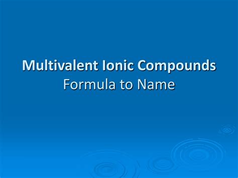 Ppt Mastering Chemistry Terminology Binary Ionic Compounds