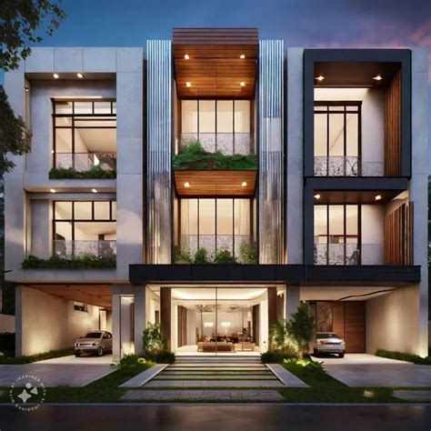 31x45 1395sqft Triple Storey 3d Front House Elevation Design House Elevation 2 Storey House