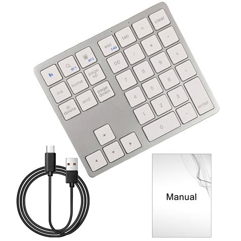 Chicmine Wireless Bluetooth Compatible Number Pad 35 Keys Silent Number