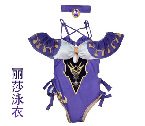 Genshin Impact Cosplay Swimsuit Hina Lisa Hu Tao Swimming Suit Game