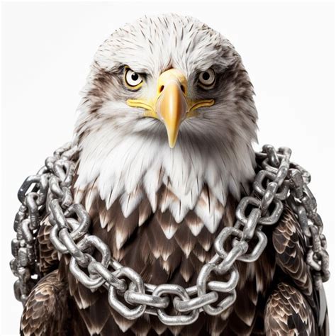 Premium Ai Image There Is A Bald Eagle With A Chain Around Its Neck Generative Ai