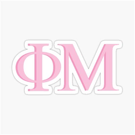 Phi Mu Letters Sticker For Sale By Josh Feltman Redbubble