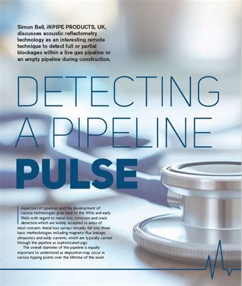 Acoustic Reflectometry Technology Acoustek™ Blockage And Leakage Detection Inpipe Products™