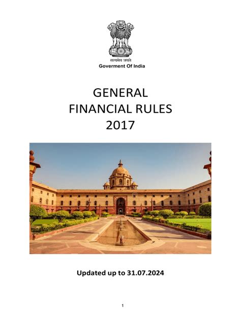 General Financial Rules 2017 Gfr 2017 India Government Finance General Financial Rules 2017 Gfr 2017 India Government Finance