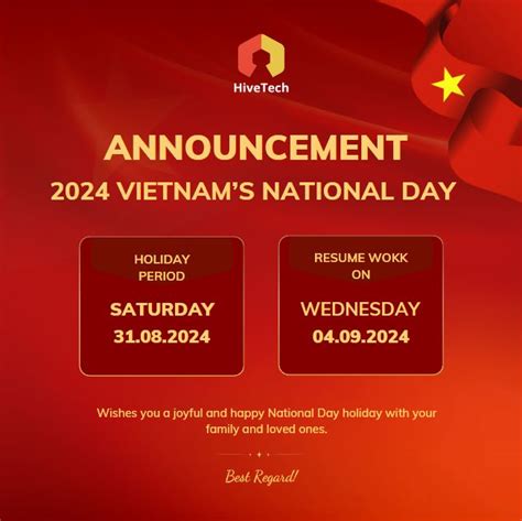 2024 National Day Announcement Dear Hivetech Vietnams Valued Customers