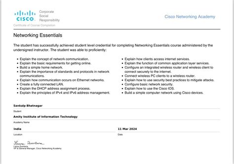 Dear Connections Im Happy To Share That Ive Obtained A New Certification Cisco Networking