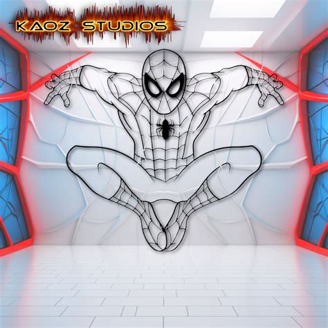 Archivo Stl Spiderman Arte De Pared Spiderman Decoracion De Pared