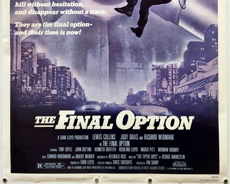 The Final Option 1982 Us One Sheet The Poster Collector