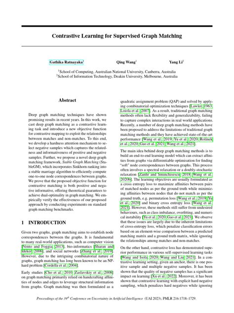 Contrastive Learning For Supervised Graph Matching Pdf Time Complexity Matrix Mathematics