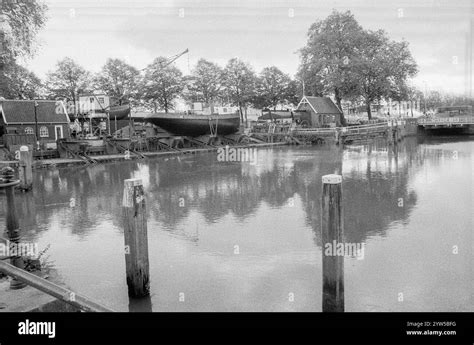 Old Harbour View On Historical Shipyard And Olad Harbour At Rotterdam