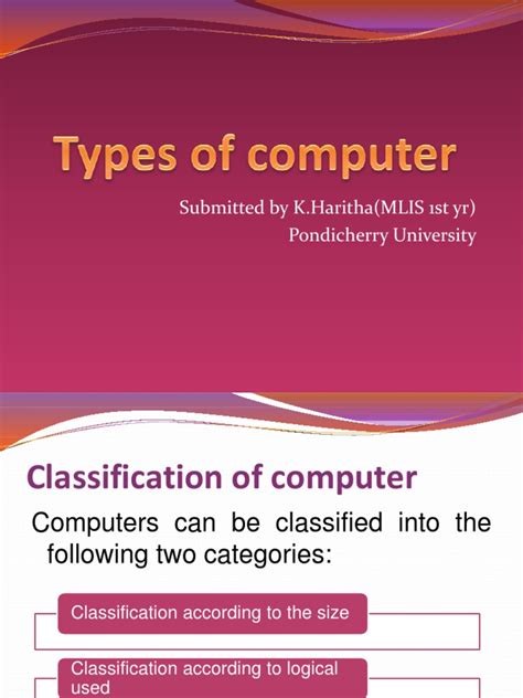 Categories Of Computers Pdf Central Processing Unit Microcomputers