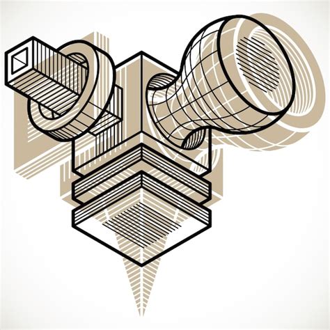 Premium Vector Engineering Three Dimensional Construction Abstract