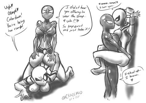 Spider Girl And Black Suit Have Fun By Crazemod Hentai Foundry