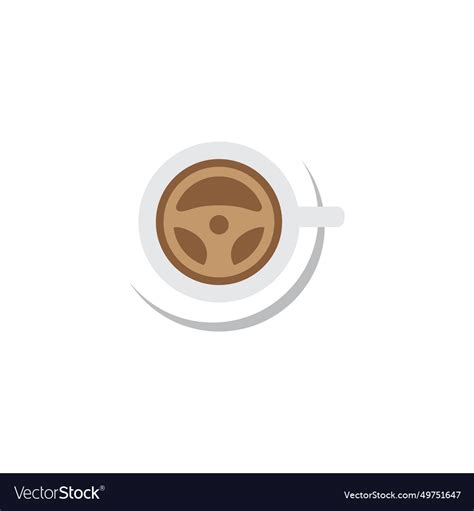 Coffee Car Logo Design Icon Royalty Free Vector Image