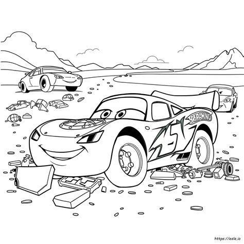 Cars 3 Fabulous Lightning Mcqueen Coloring Page