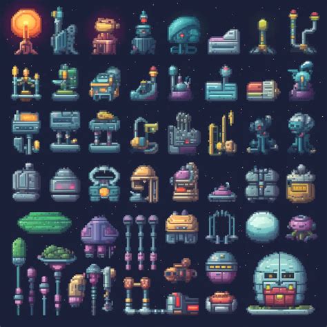 Pixel Art Sci Fi Set 2 By Enigmatica404