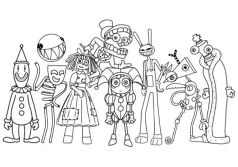 The Amazing Digital Circus Coloring Page 1 Png And 1 Pdf A4 Size For